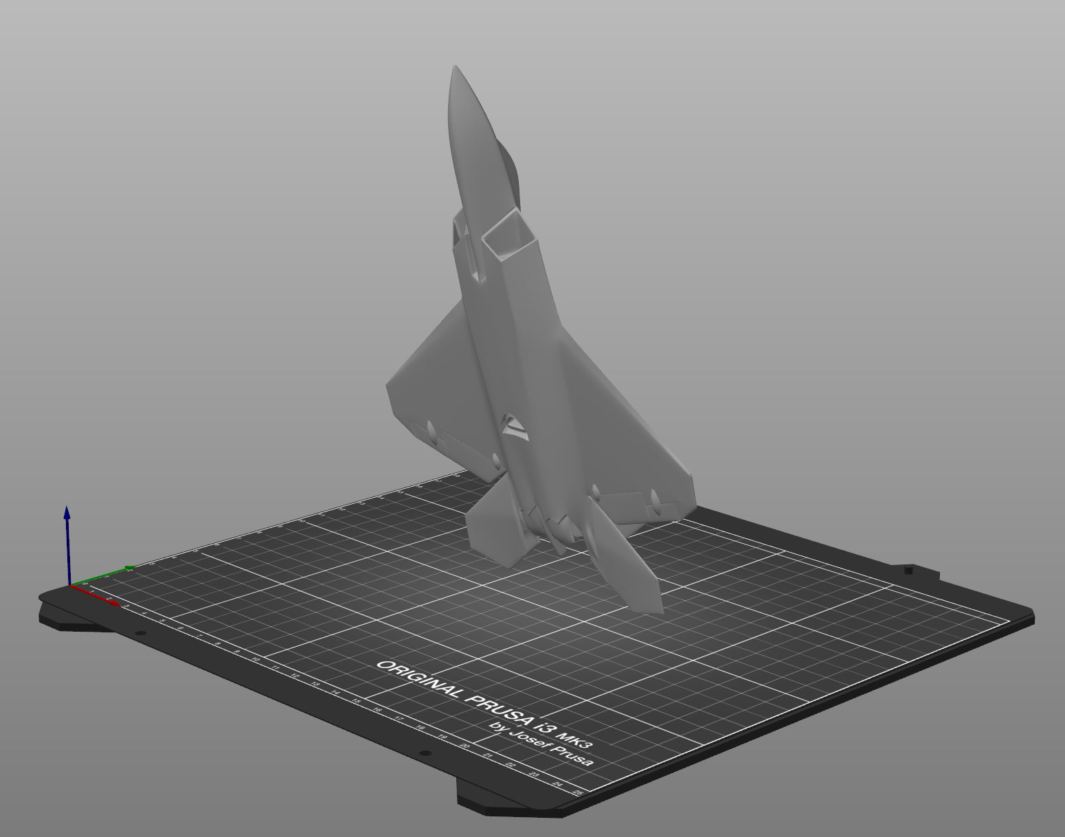 How Can I Print A Something That Does Not Have A Flat Side F 22 Model How Do I Print This 