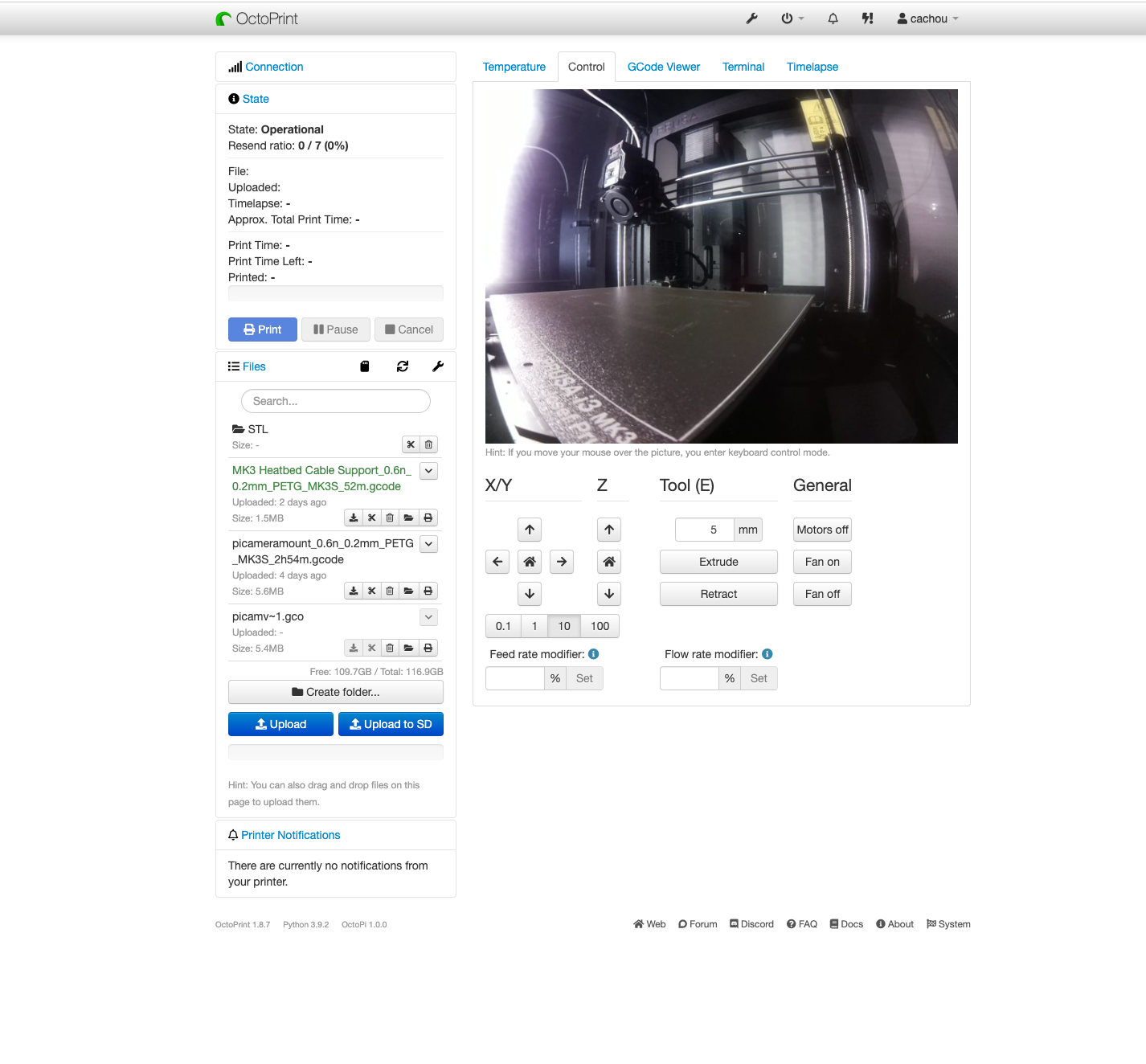 MK3S+/prusa enclosure/octoprint/octodash – Contributions des utilisateurs - OctoPrint ...